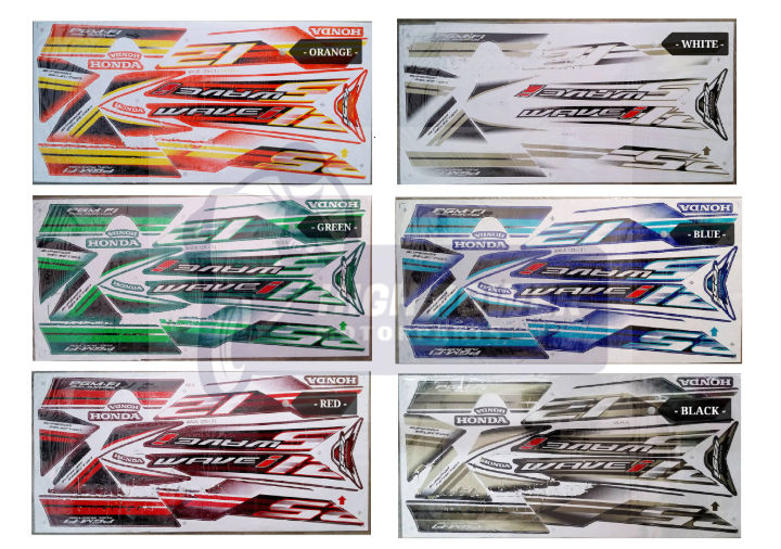 HONDA WAVE 125 S WA125 I BODY STICKER FASHION BODY STRIKE COVER SET ...