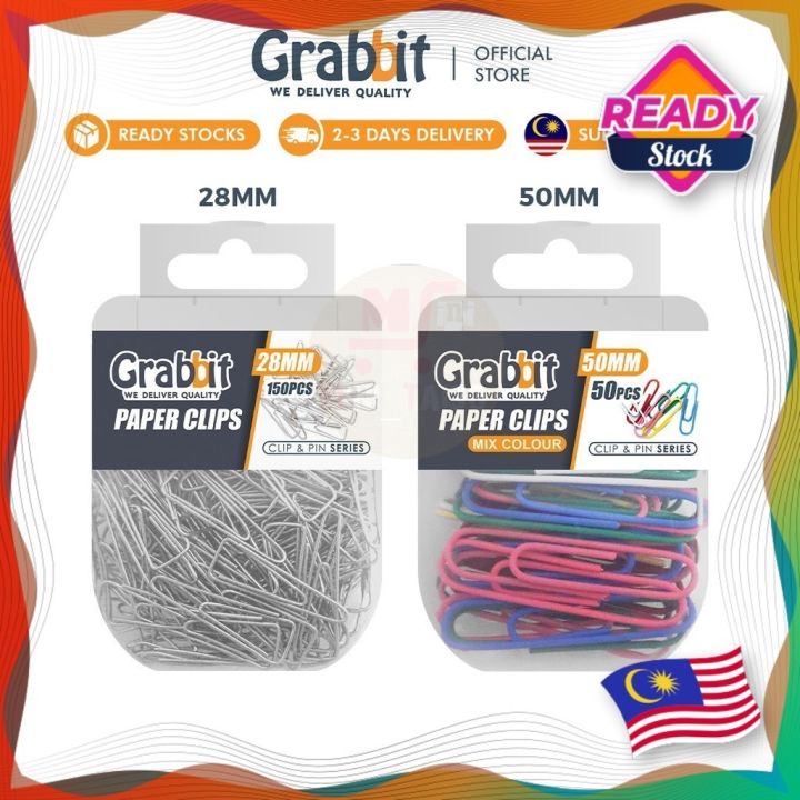 Grabbit Round and Triangle Paper Clips - Mix Colour (28mm x 50mm) | Lazada