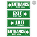 Entrance Exit This Way Left Right Sign Label - Laminated Signage - 4 x ...