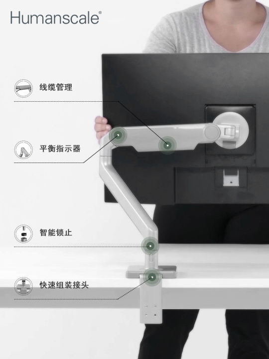 Humanscale excellent door with display computer bracket pure mechanical ...