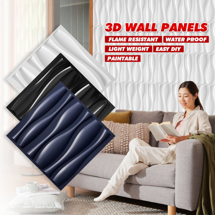 Art 3D Wall Panels Pvc Wallpaper Waterproof and Stick, Pack Crack Design Decorative 3D Textured ...