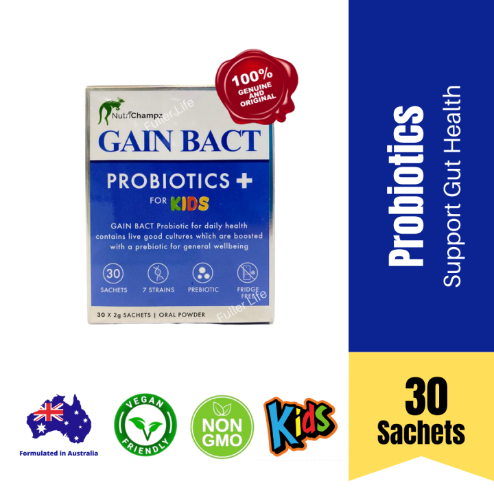 NUTRICHAMPZ Gain Bact (30 sachets) | Probiotic for Kids | Lazada