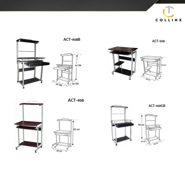 Work Station Computer Table Act With Printer Stand And Sliding Drawer