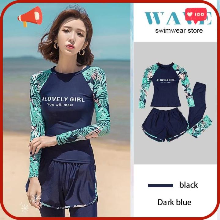[BEST DFFER ] WAVE swimsuit suit long sleeve Stretchy and quick drying ...