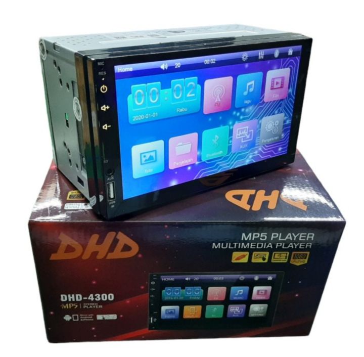 Head Unit Double Din Full Glass 7 Inch Deckless MP5 DHD-4300 | Lazada ...