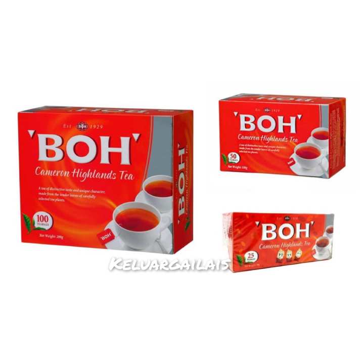 ชา Boh Cameron Highlands tea แพ็ค 25,50 และ 100 ซอง | Lazada.co.th