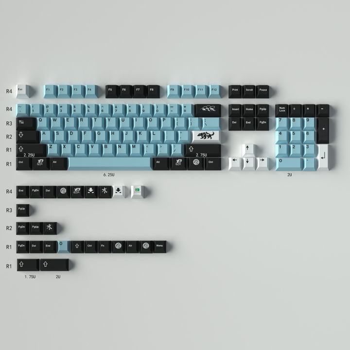 GMK Water Large Set Cherry Profile PBT Keycap DYE-SUB English Custom ...