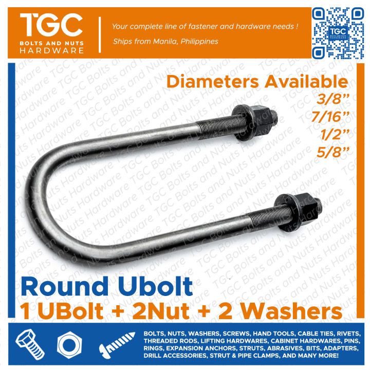1SET 1/2 7/16 9/16 Round UBolt for Automotive U Bolt / U-bolt TGC ...