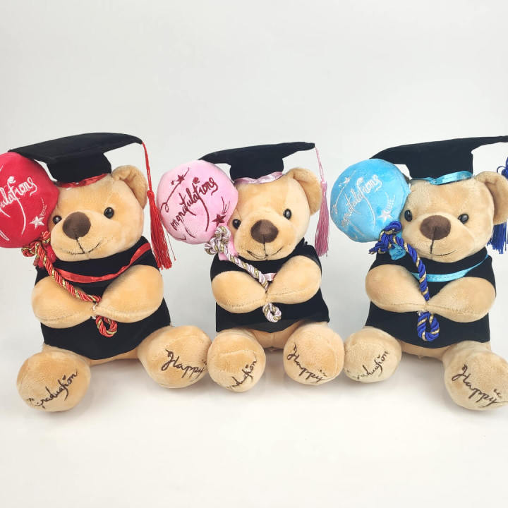 SHIOK 8 Inch Graduation Convo Bear With Balloon (Congratulations) Soft ...