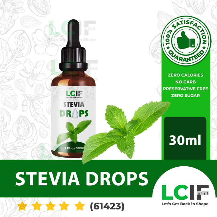 STEVIA DROPS 30ml Low Carb No Sugar Added 100g LCIF Lets Get Back in ...