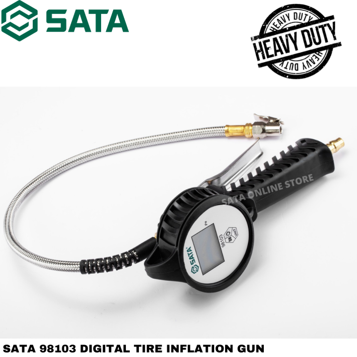 SATA 98103 DIGITAL TIRE INFLATION GUN / PRESSURE GAUGE / SATA PUMP ...