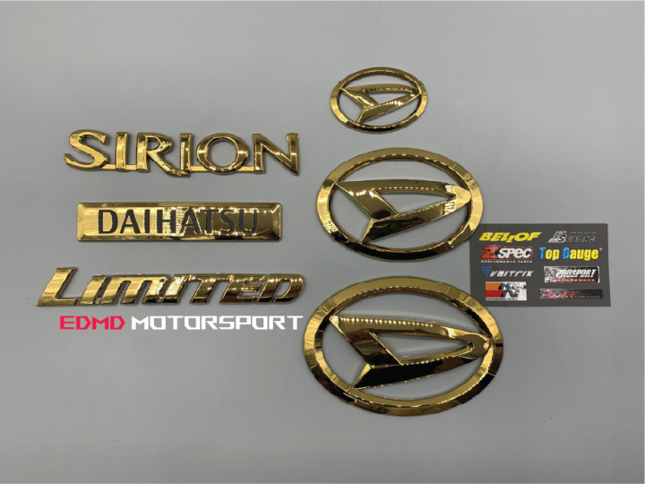 Gold Daihatsu Sirion Logo Emblem Badge For Perodua Myvi 2011 Lagi Best ...