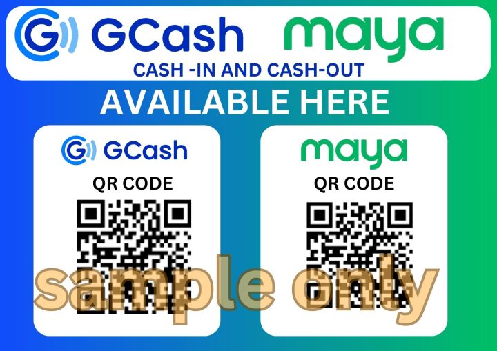 GCASH / PAYMAYA QR CODE SIGNAGE | Lazada PH