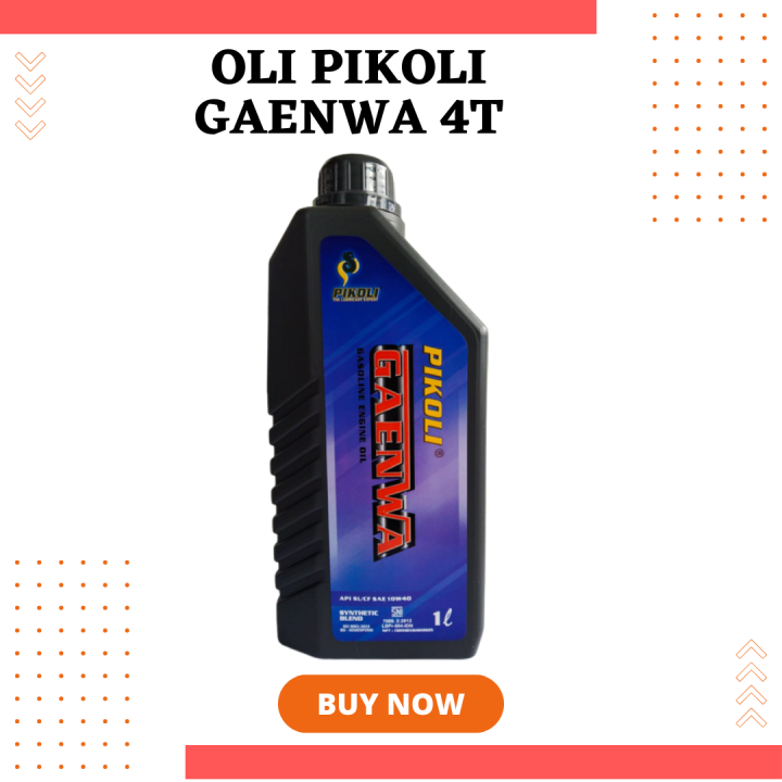 Oli Pikoli Gaenwa 4T Sae 10W-40 Ukuran 1 Liter Original | Lazada Indonesia