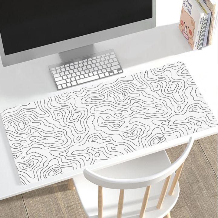 Large Black and White Gaming Mouse Pad Gamer Big Mouse Mat Computer ...