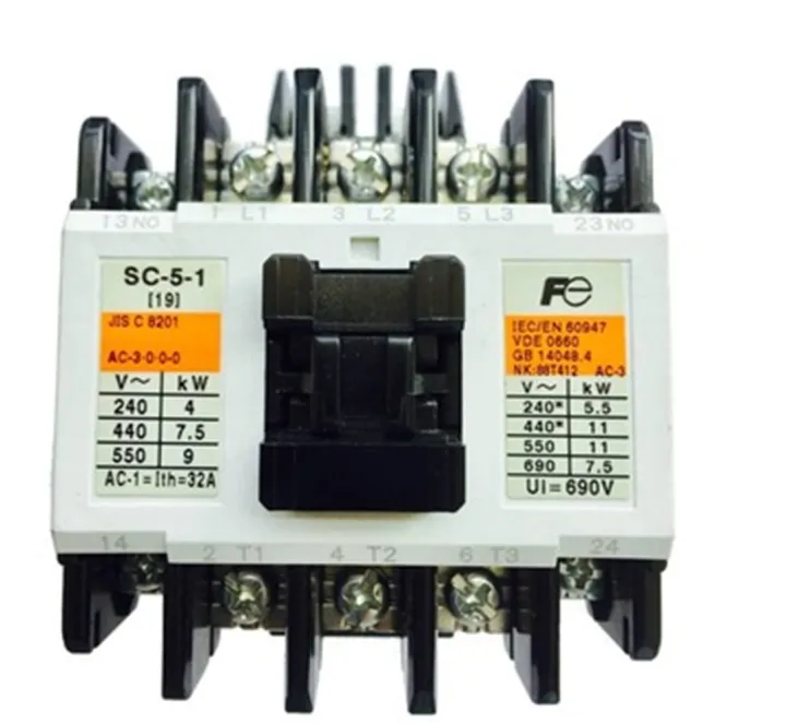 Magnetic Contactor SC-5-1 (22A-220V-440V) Three phase 5.5kW - 220V ...