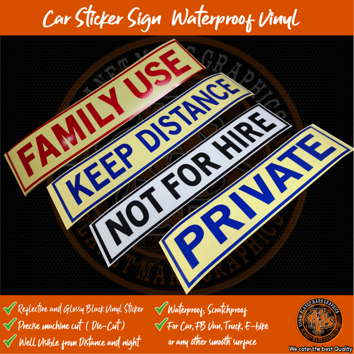 Car Sticker/ Godbless Our Trip/ Not For Hire/ Family Use/ Service ...