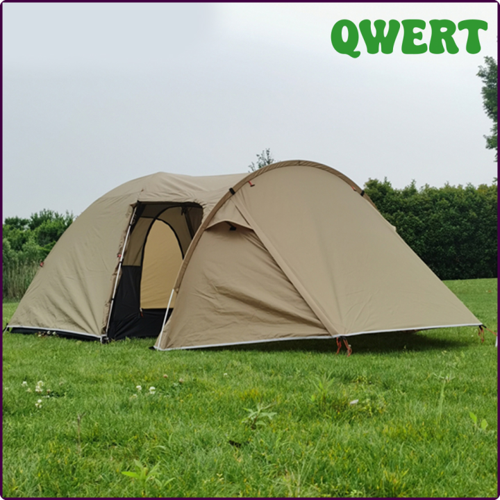 QWERT กันน้ำครอบครัวตั้งแคมป์เต็นท์3คนน้ำหนักเบาสองชั้น1ห้องนอนหนึ่ง ...