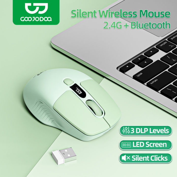GOOJODOQ triple connectivity mouse 2.4GHz and ergonomic design, silent ...