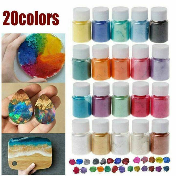 [4Pcs/Set] 20 Colors Mica Powder Epoxy Resin Dye Pearl Pigment Natural ...