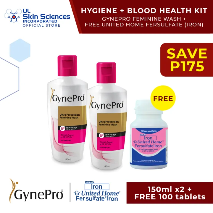 Hygiene + Blood Health Kit: Gynepro Ultra Protection Feminine Wash ...