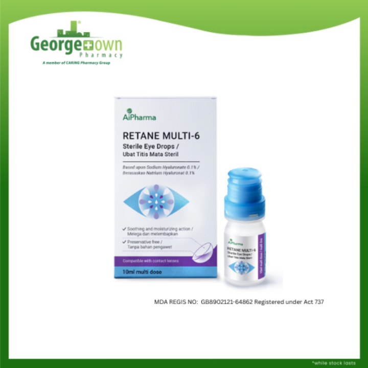 RETANE MULTI-6 STERILE EYE DROPS 10ML | Lazada