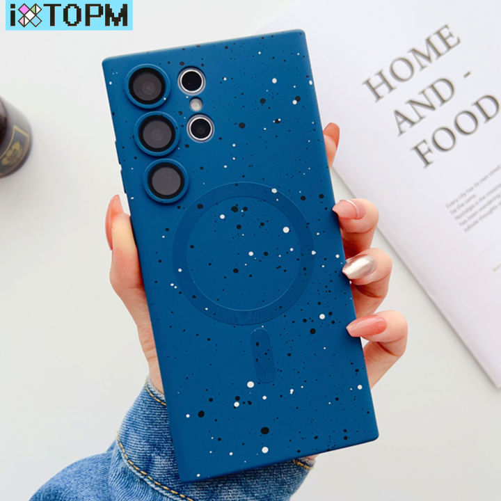 Soft Silicone For Magsafe Case For Samsung Galaxy S23 Ultra 20 10 S22 ...