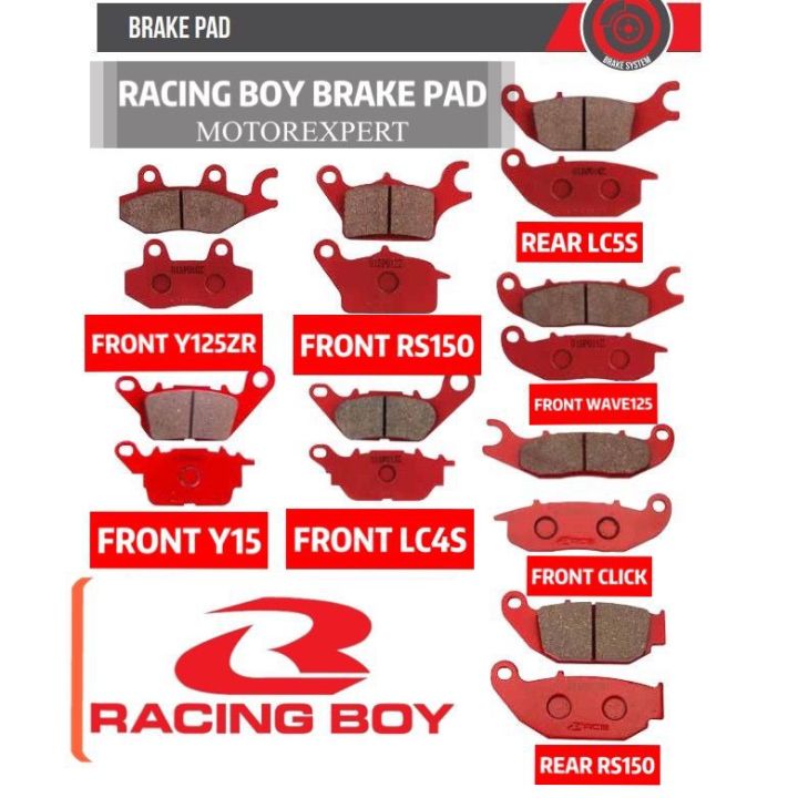 RCB BRAKE PAD Y15ZR / BELANG 150 / LC 5S / WAVE125 / Y125ZR / LC135 ...