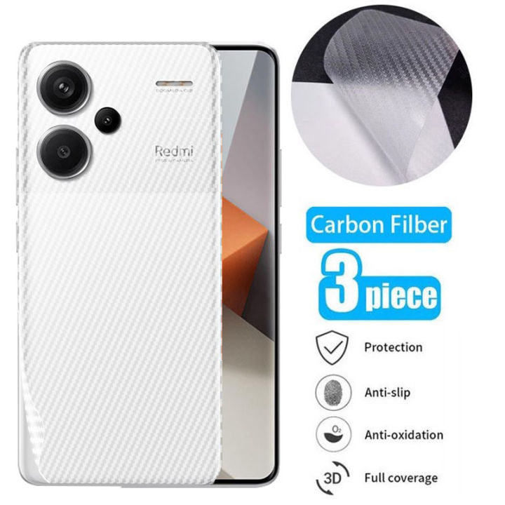 Poco F6 Pro 1-3Pcs Back Carbon Fiber Sticker Film For Xiaomi Redmi Note ...