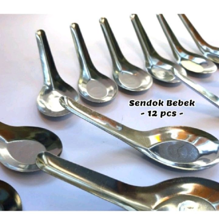Sendok Bebek Stainless 12 Pcs - Sendok Bubur Stainless - Sendok Es ...