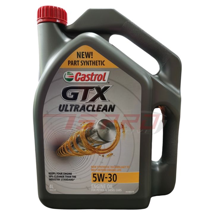 Castrol GTX Ultraclean 5W-30 API SN/CF, ILSAG GF5 Engine Oil (4L) - Semi Synthetic | Lazada