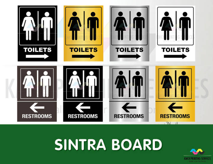 Restroom/Toilets Door Signs | Lazada PH