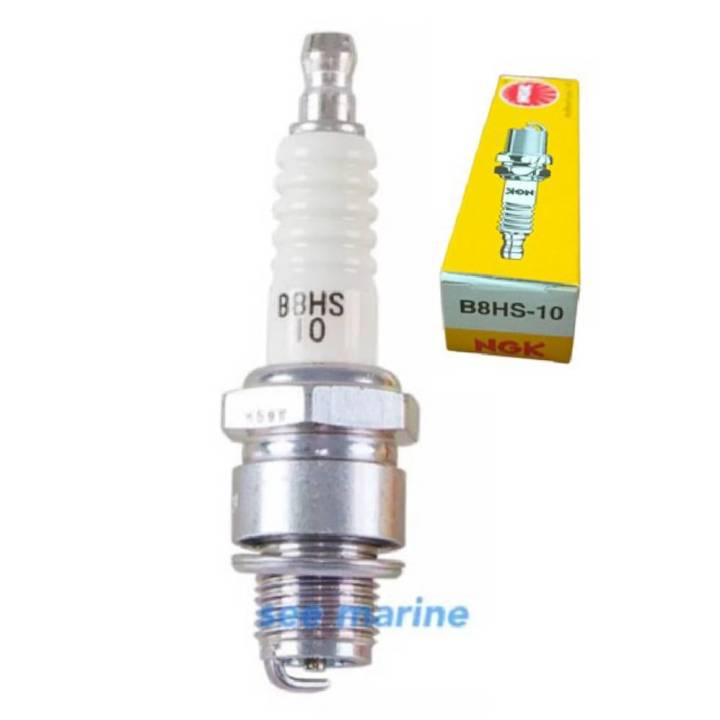 หัวเทียน NGK B8HS-10 ใช้กับเครื่องยนต์เรือ YAMAHA เครื่อง 2จังหวะ รุ่น ...