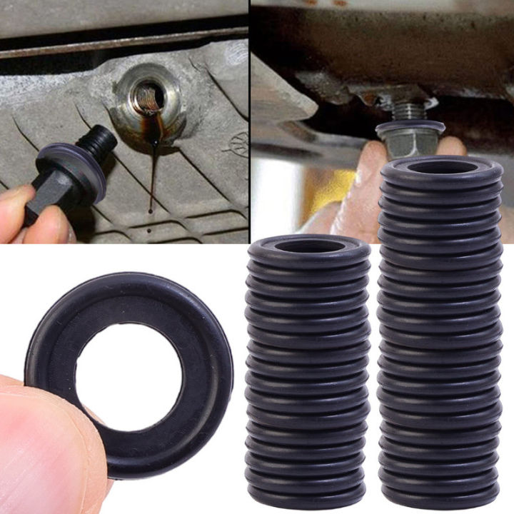10Pcs Oil Drain Plug Sealing Rubber Ring M12 M14 Oil Drain Screw Gasket ...