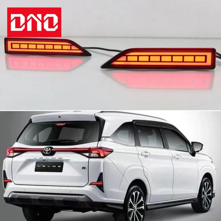 Car LED Rear Bumper Lamps For Toyota Veloz 2021 2022 2023 Brake Light ...