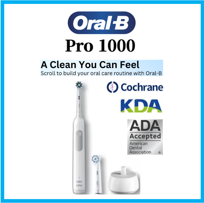 Oral-B Pro 1000 Rechargeable (1 Electric Toothbrush+1 toothbrush ...