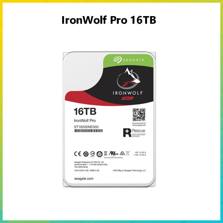 [เพื่อส่งพร้อม] Seagate IronWolf Pro 16TB NAS Drive 7200RPM 256MB Cache SATA 3.5นิ้ว ...