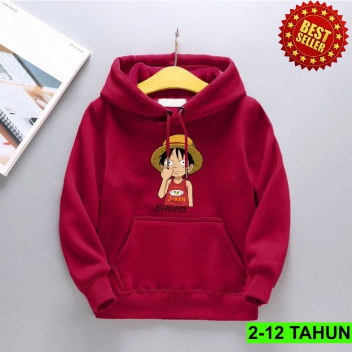 Hoodid anak luffy laki laki perempuan/Sweater anak usia 2-12 tahun ...