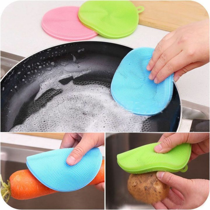 (SILICONE) Spon Cuci Piring Silikon Anti Kuman dan Bakteri | Lazada ...