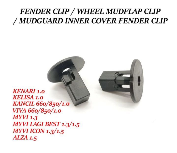 FENDER CLIP/WHEEL MUDFLAP CLIP/MUDGUARD INNER COVER FENDER CLIP PERODUA ...