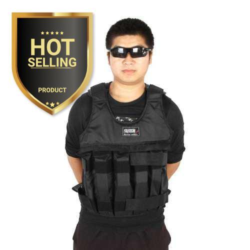 Max Loading 50kg Adjustable Weighted Vest Weight Jacket Exercise Boxing ...