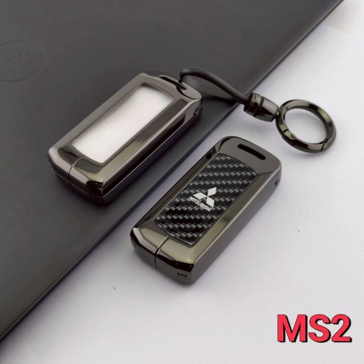 เคสโลหะ ลายเคฟล่า กุญแจ Mitsubishi Mirage / Attrage / New Pajero Sport ...