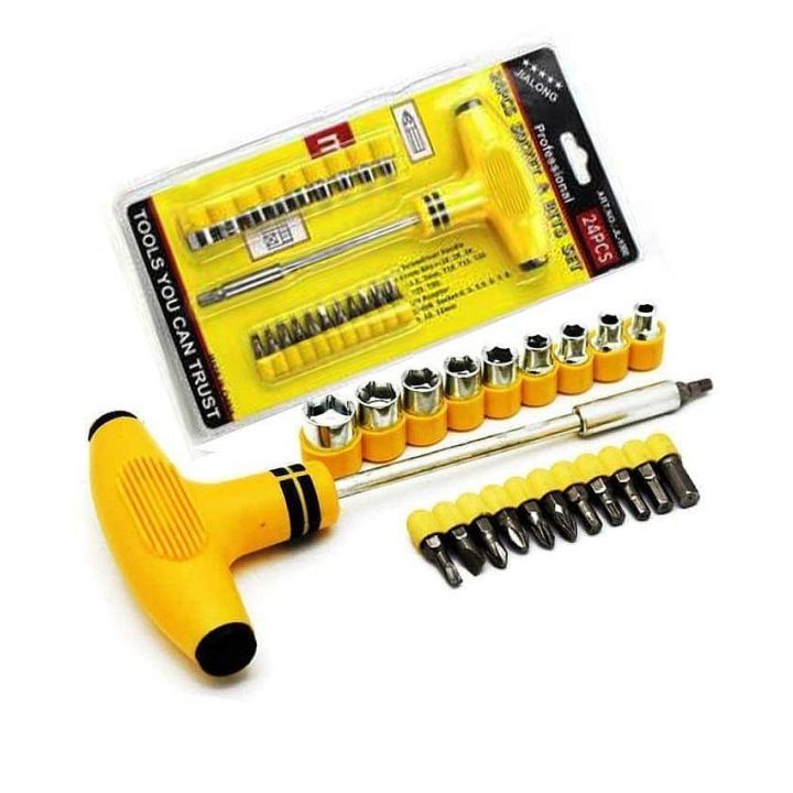 Obeng T Stainless / Obeng Set Socket & Bits Set | Obeng Dan Kunci Shock ...