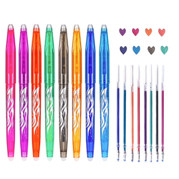 0.5mm Erasable Pen Colorful Student Writing Office Stationery Black/Red ...
