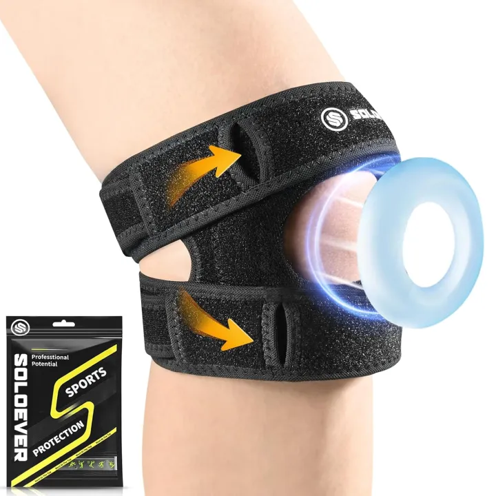 SOLOEVER Patellar Sports Knee Brace, Unisex Double Patellar Tendon ...
