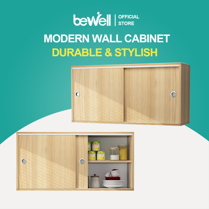 Bewell Wooden Cabinets Storage Wall Cabinets Wall-mounted Storage ...