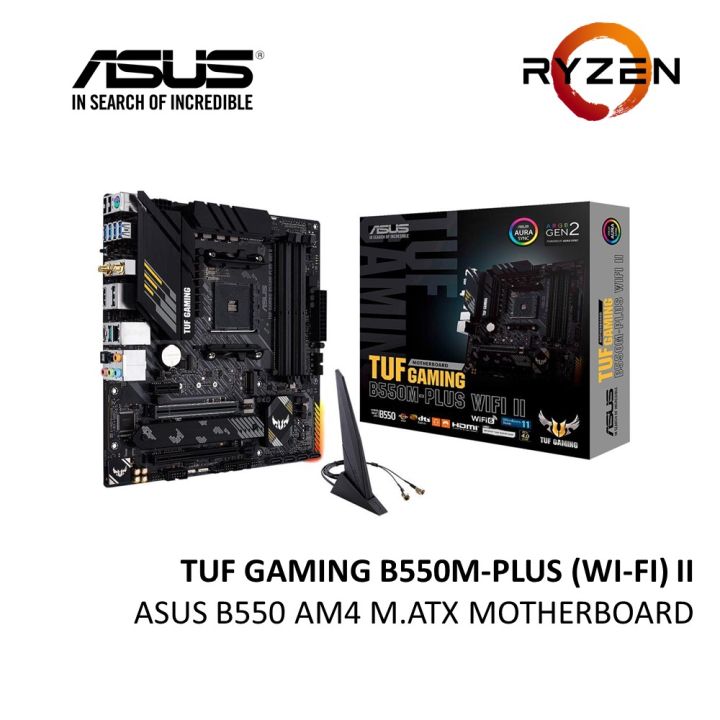 ASUS TUF GAMING B550M-PLUS (WI-FI) II MICRO ATX AM4 MOTHERBOARD | Lazada