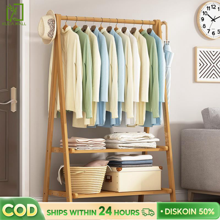 Rak Baju Stand Hanger Lipat Rak Pakaian Stand Hanger Triangle Gantungan ...