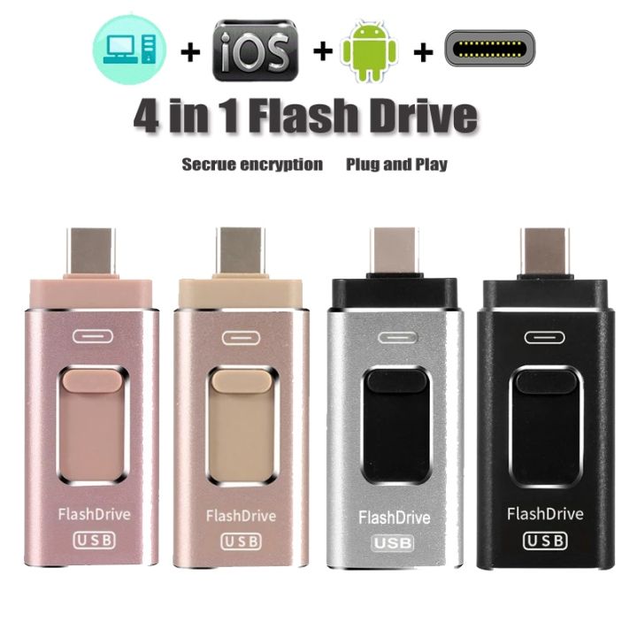 1TB OTG IOS Flash Drive Disk Flashdisk for Iphone Android 4 in 1 [ISO ...