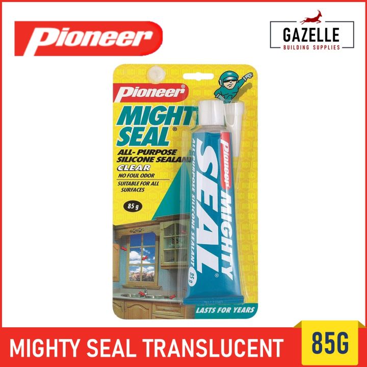Pioneer Mighty Seal All Purpose Silicon Sealant Translucent 85g | Lazada PH